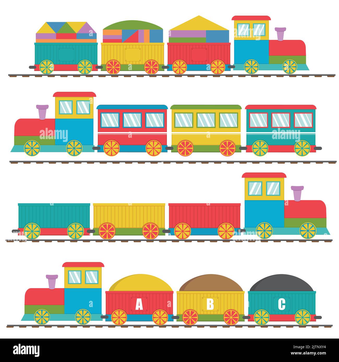 Steam engine carriages Stock Vector Images - Alamy