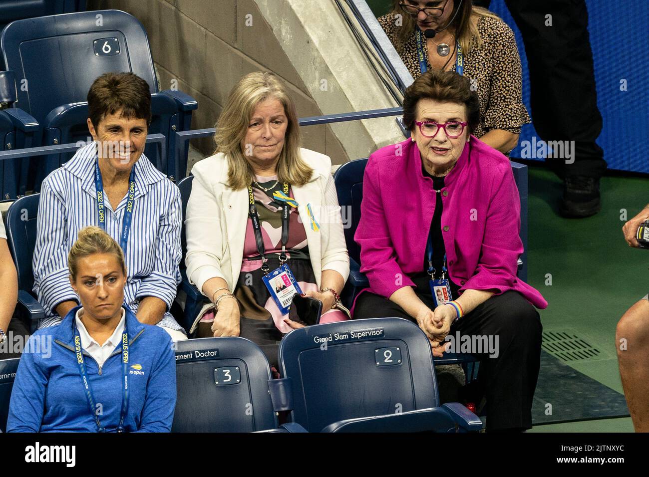 New York, NY - August 31, 2022: Billie Jean King (R), Stacey Allaster ...