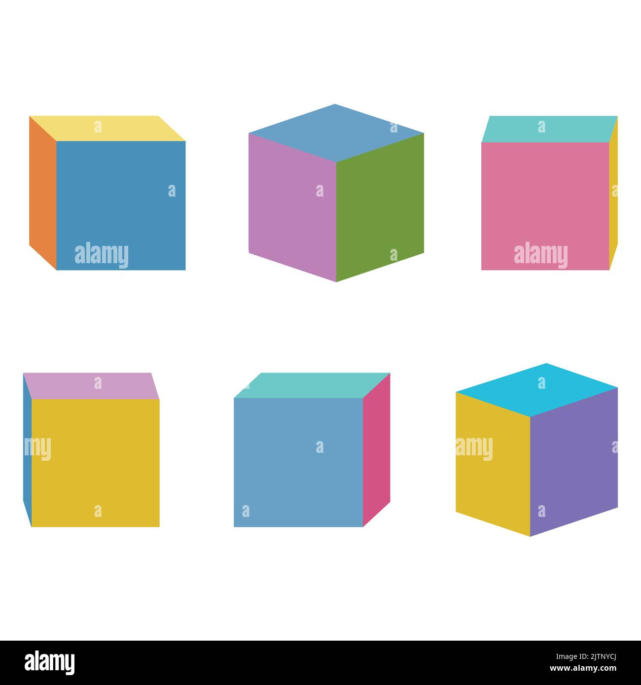 Wooden cubes for tower construction, color vector isolated illustration ...