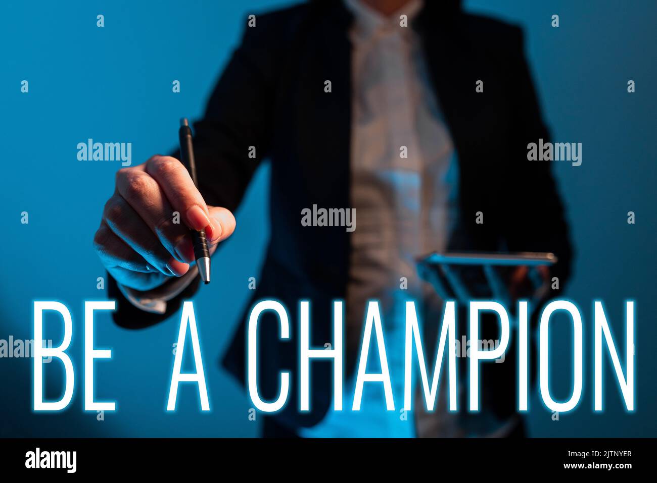 Inspiration showing sign Be A Champion, Business idea Triumph in a ...