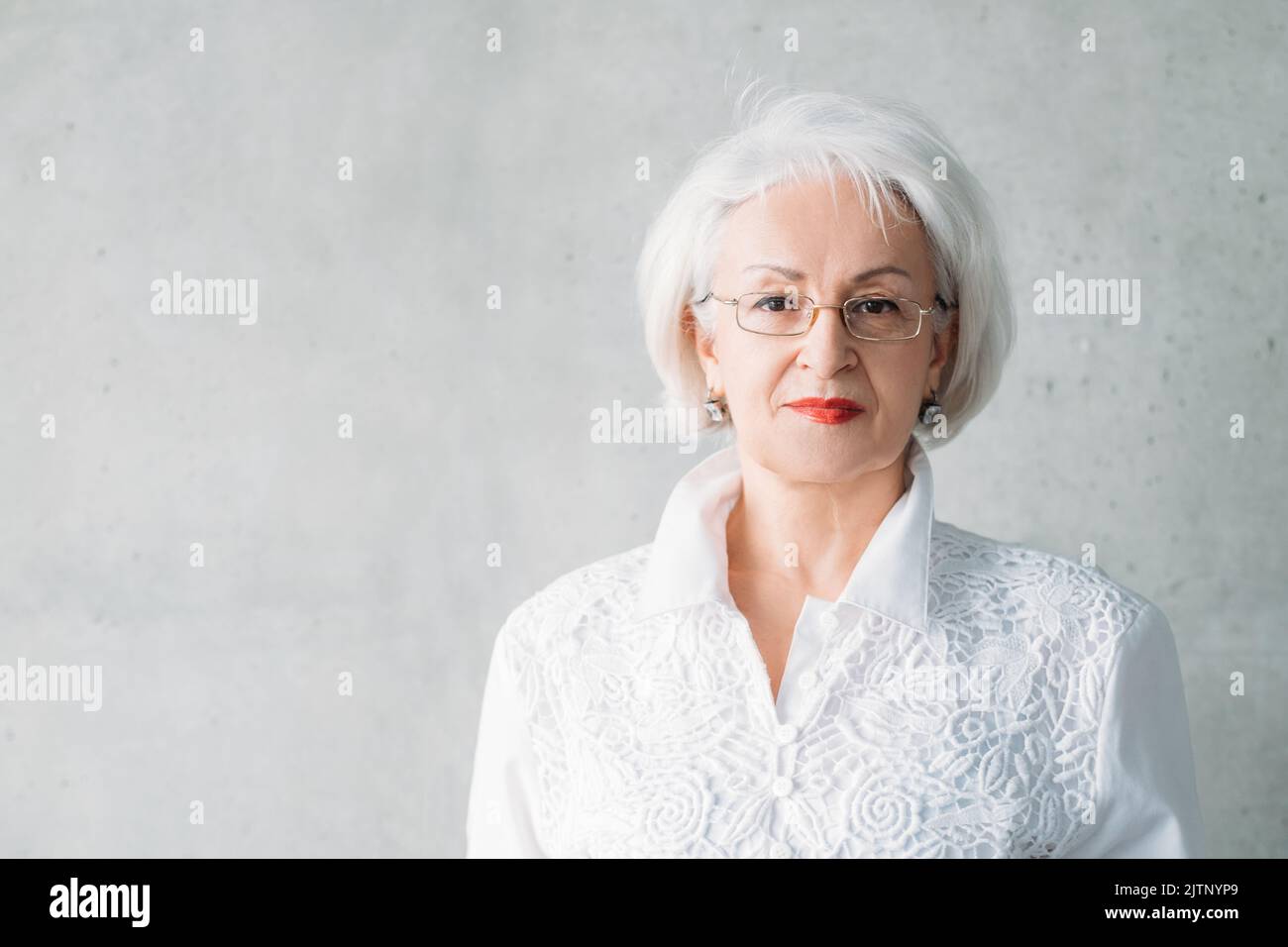 confident senior business female smart company, ceo Stock Photo - Alamy