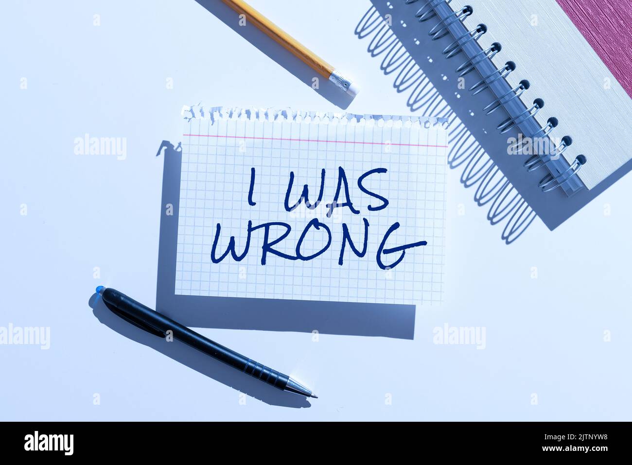 Hand writing sign I Was Wrong, Word Written on Acceptance of a mistake ...