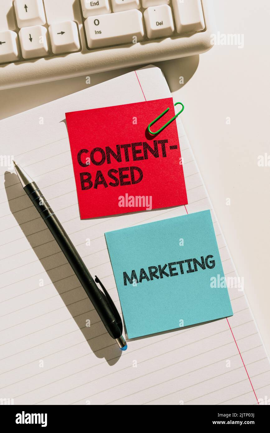 Sign displaying Content Based Marketing, Business idea Advertising ...