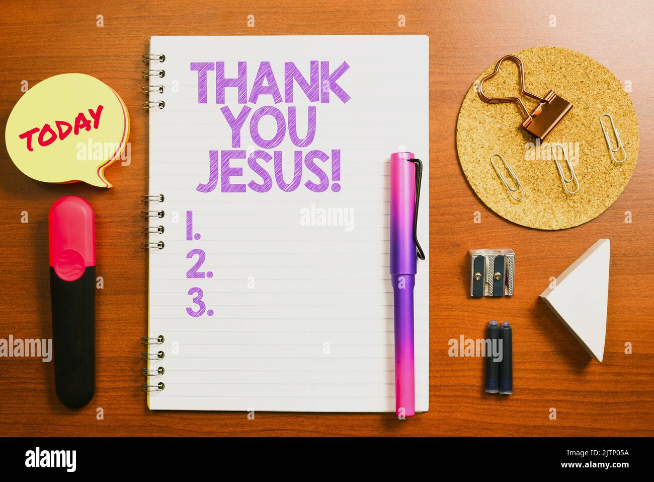 Text sign showing Thank You Jesus, Business showcase Being grateful for ...