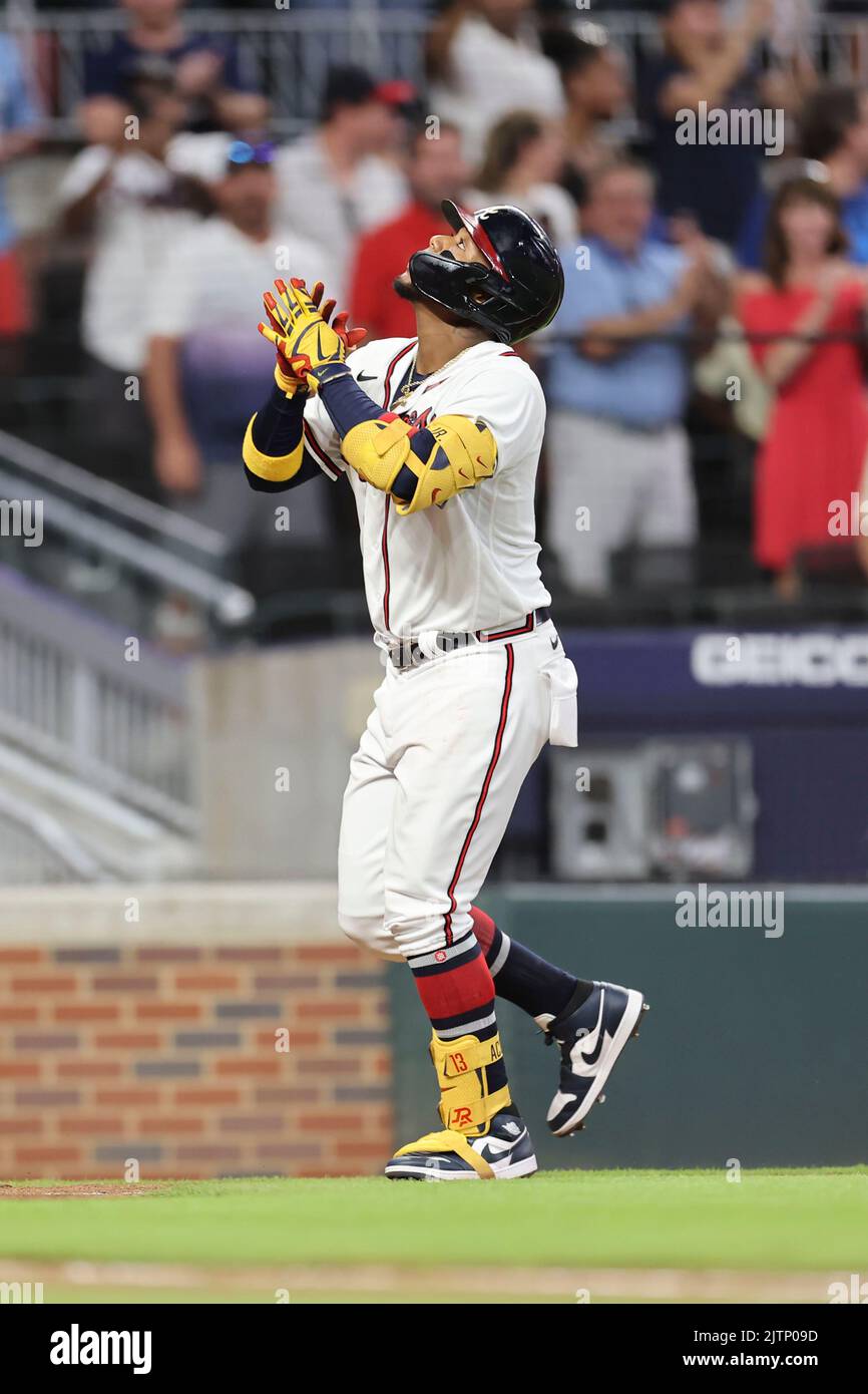 Atlanta, GA. USA; Atlanta Braves right fielder Ronald Acuna Jr. (13 ...