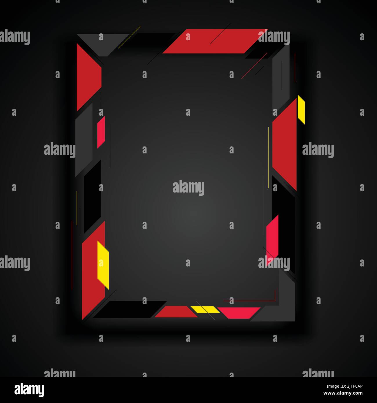 Red and black abstract geometric frame corporate background. Vector ...