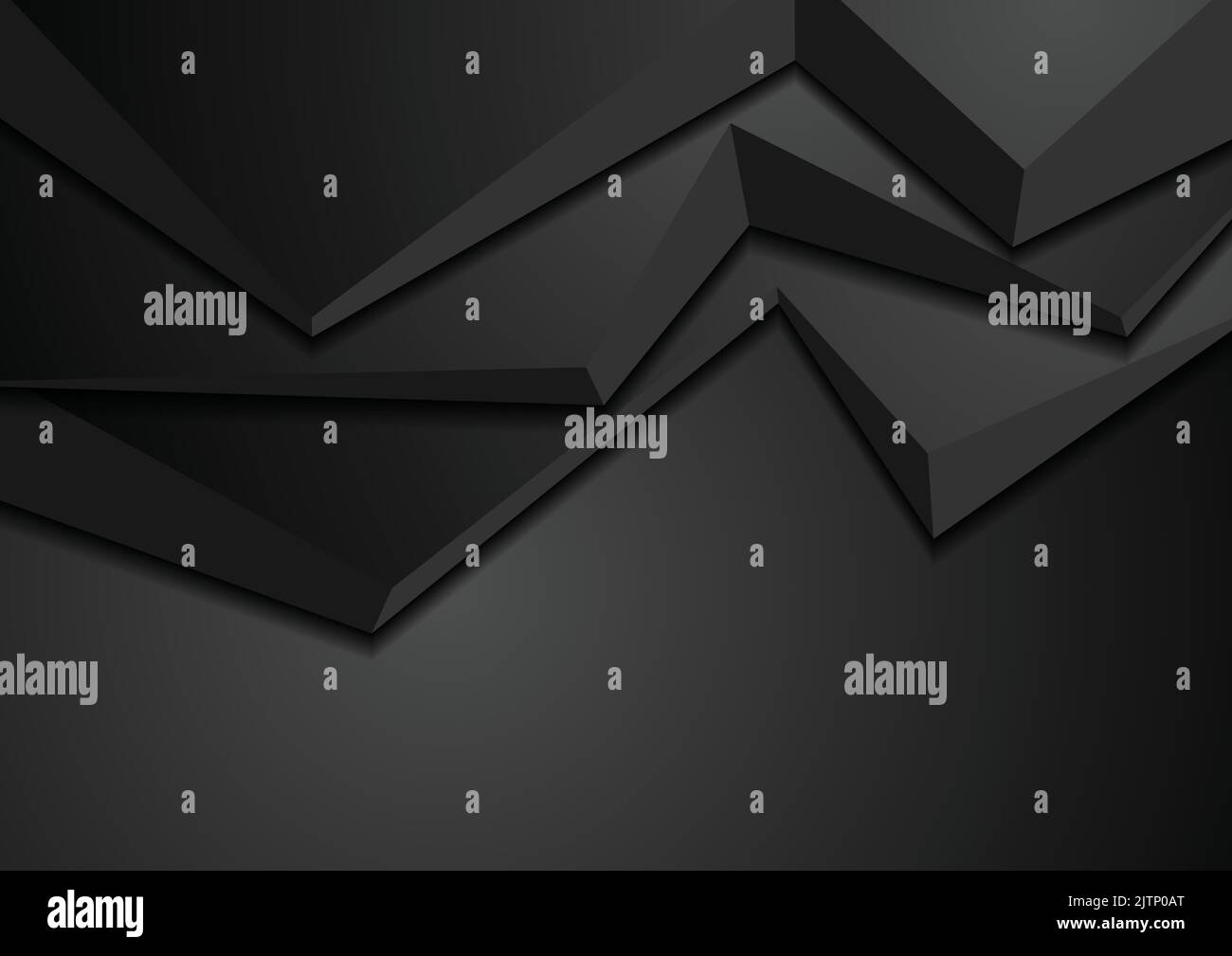 Black abstract 3d shapes corporate background. Vector tech design Stock ...