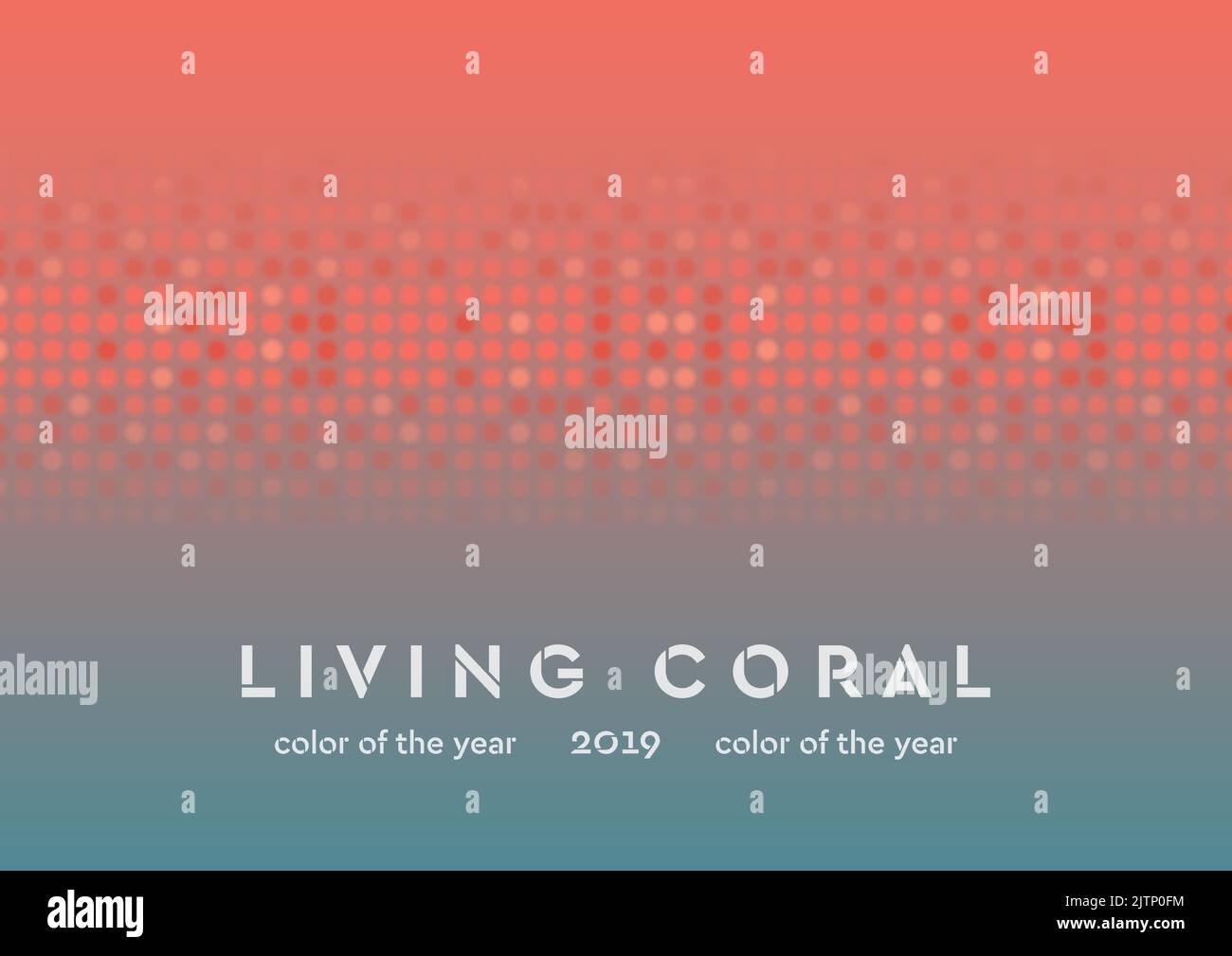 Living coral shiny circle particles abstract background. Vector design ...