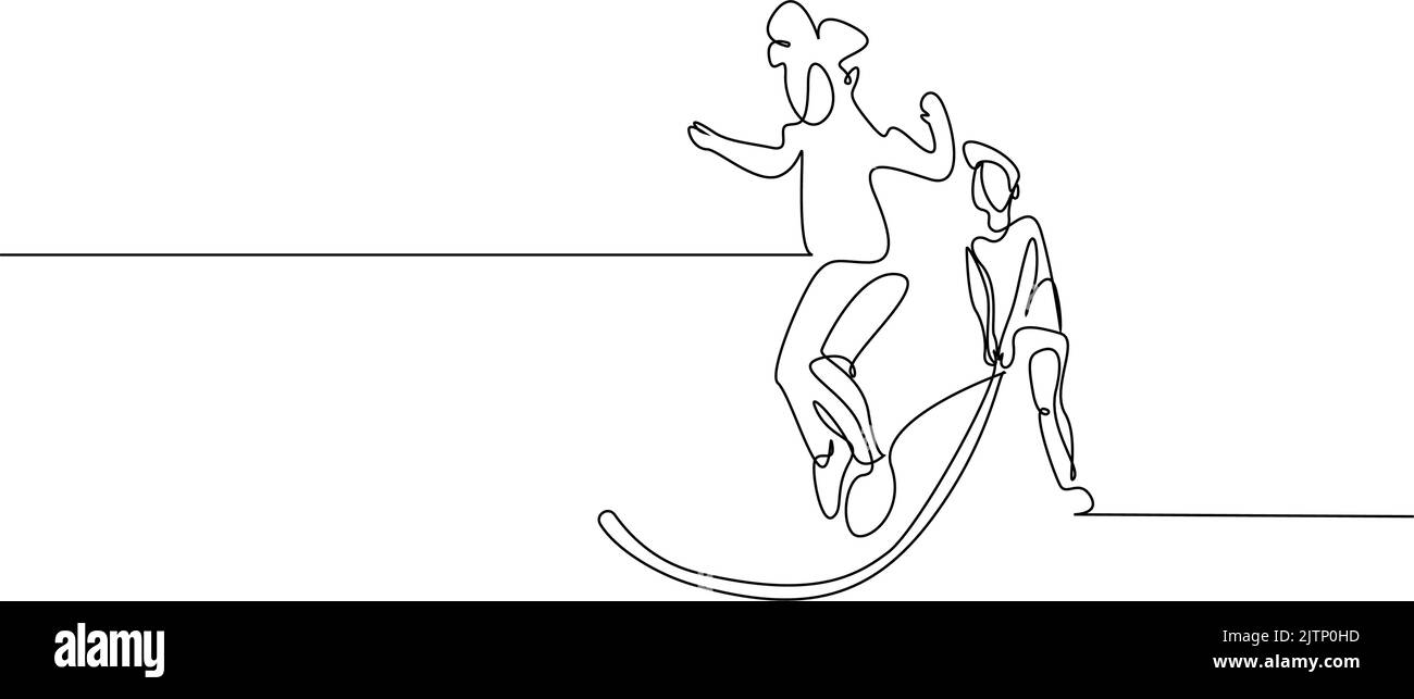 children playing jumping rope game outside in the park having fun Stock ...