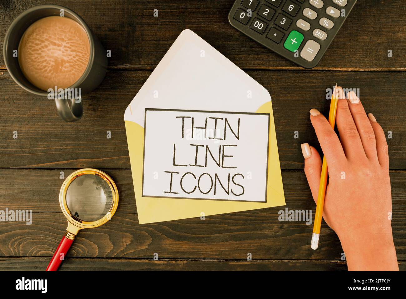 Writing displaying text Thin Line Icons, Internet Concept Symbols used ...