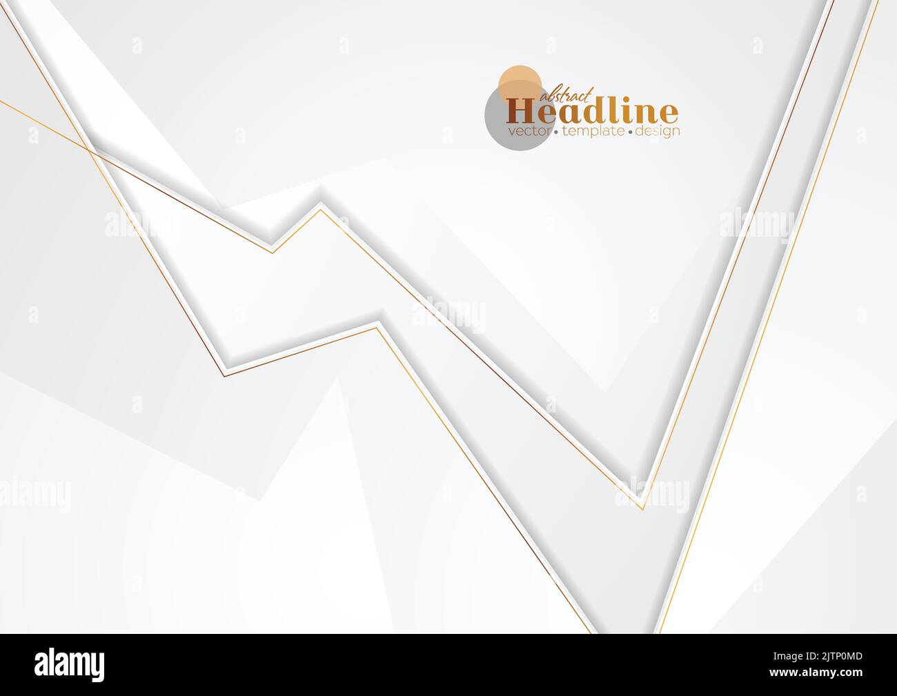 Grey white abstract corporate background with bronze outlines. Vector ...