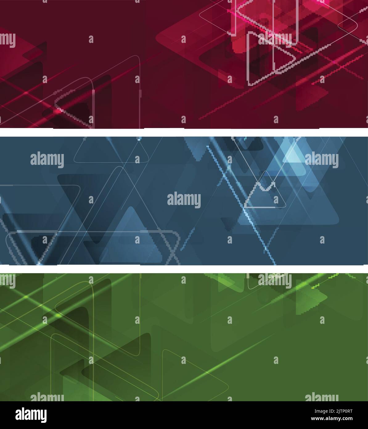 Abstract tech geometric polygonal banners design. Vector background ...