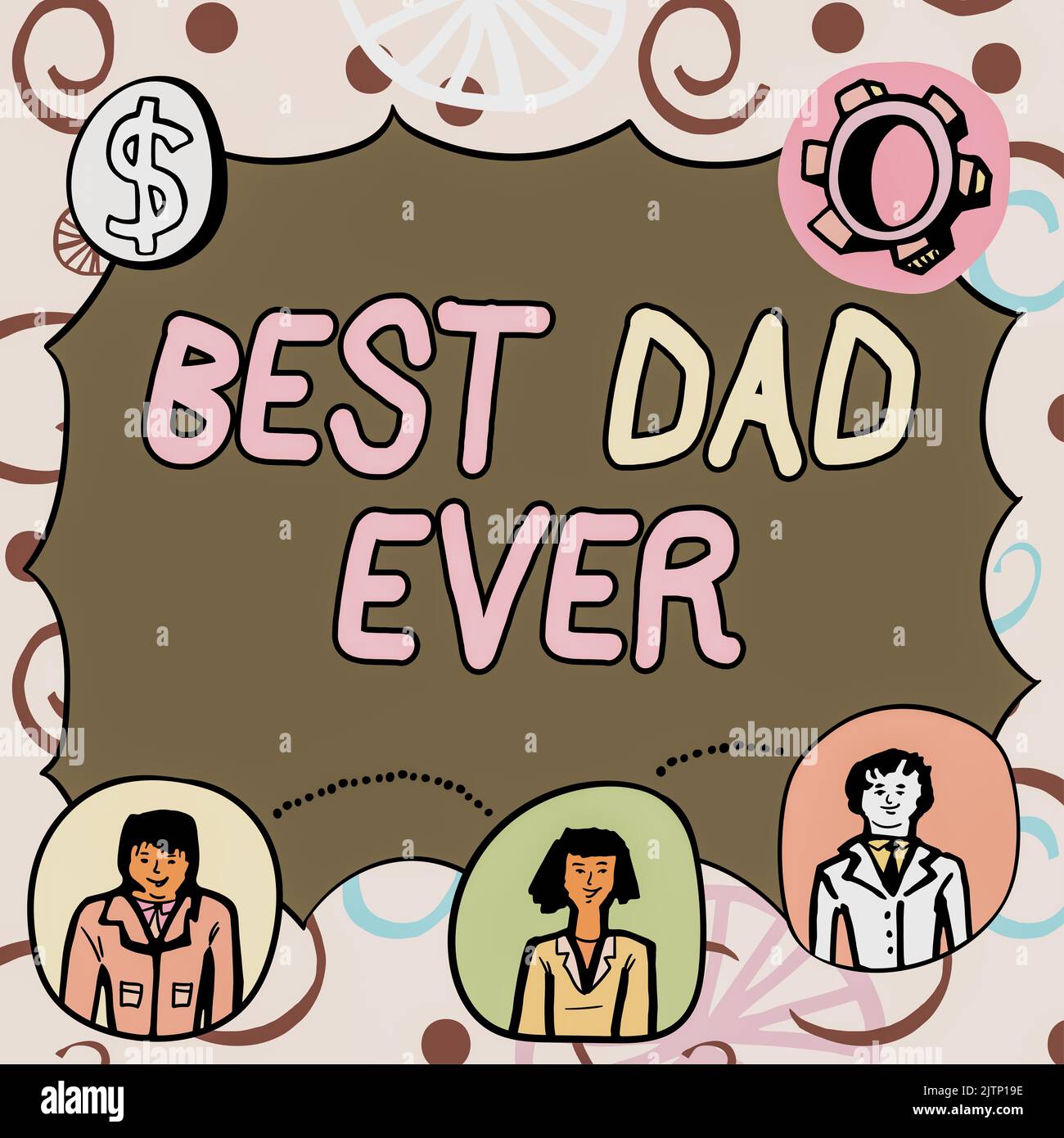 Text sign showing Best Dad Ever, Internet Concept Appreciation for your ...