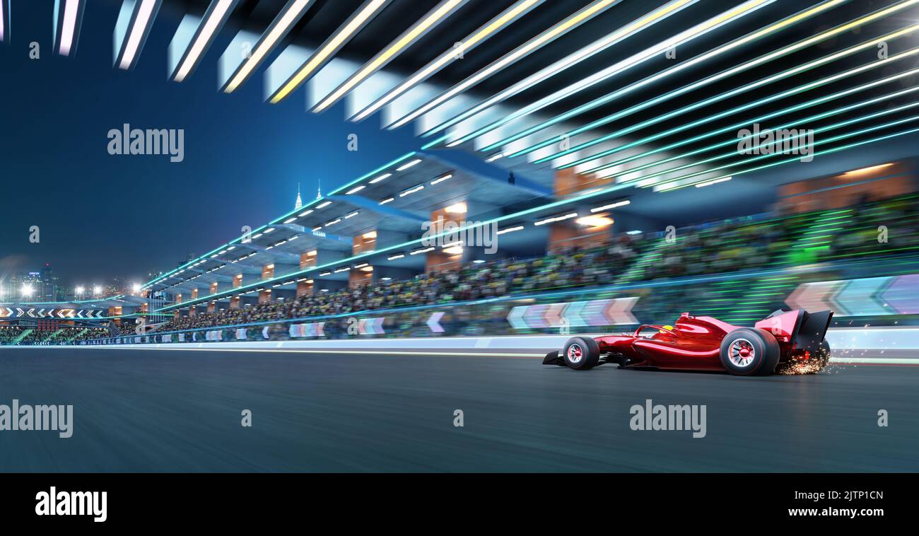 Sport racing car fast driving to achieve the champion dream , motion ...