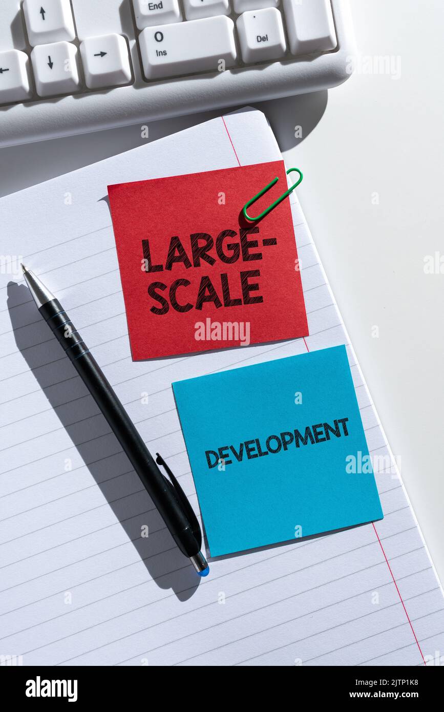 Text caption presenting Large Scale Development, Word for Develop on an ...