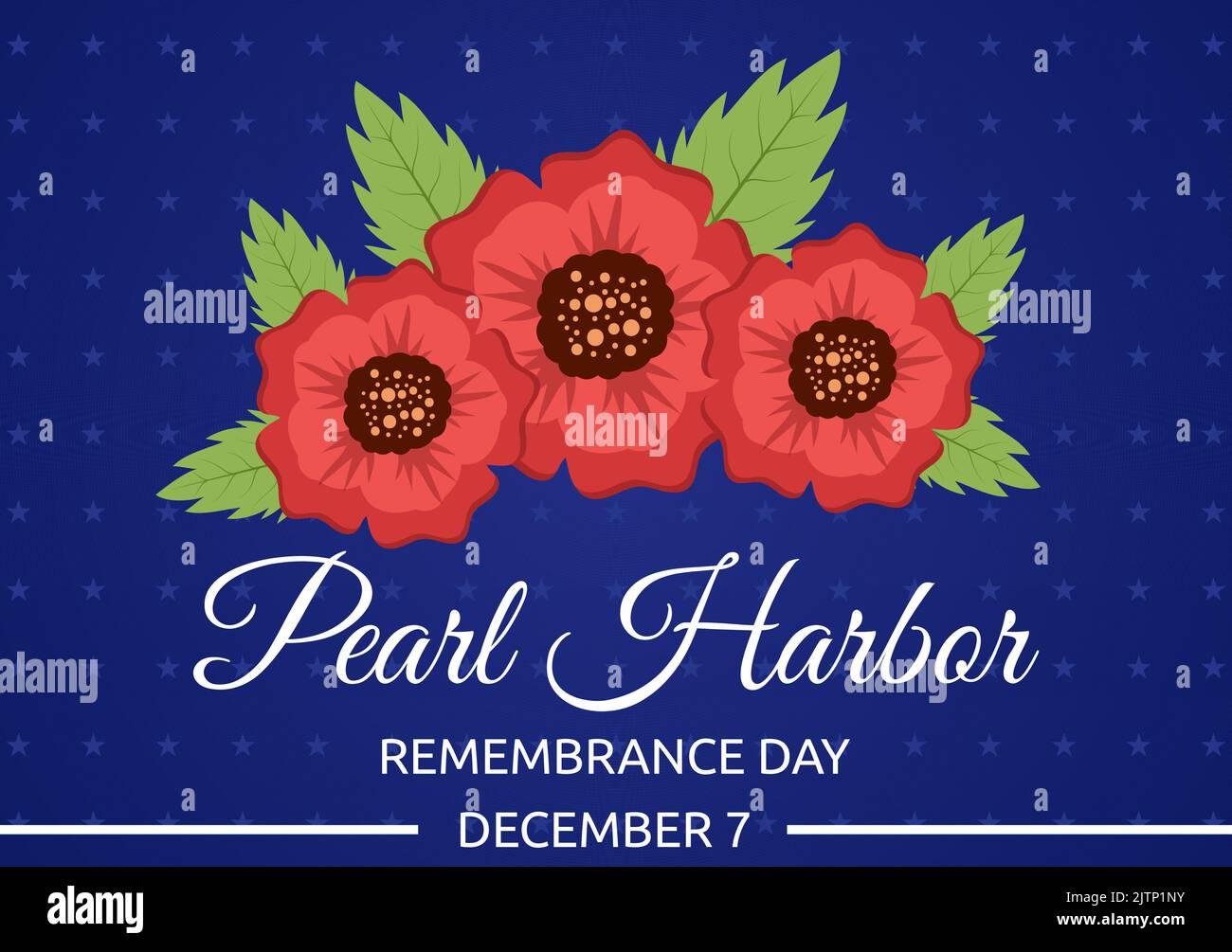 Happy Pearl Harbor Remembrance Day on December 7 Template Hand Drawn ...
