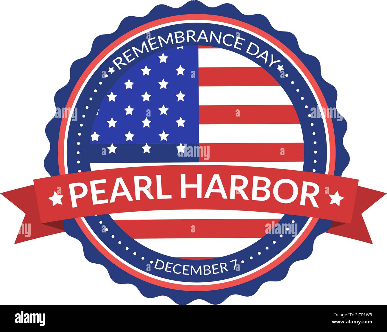 Happy Pearl Harbor Remembrance Day on December 7 Template Hand Drawn ...