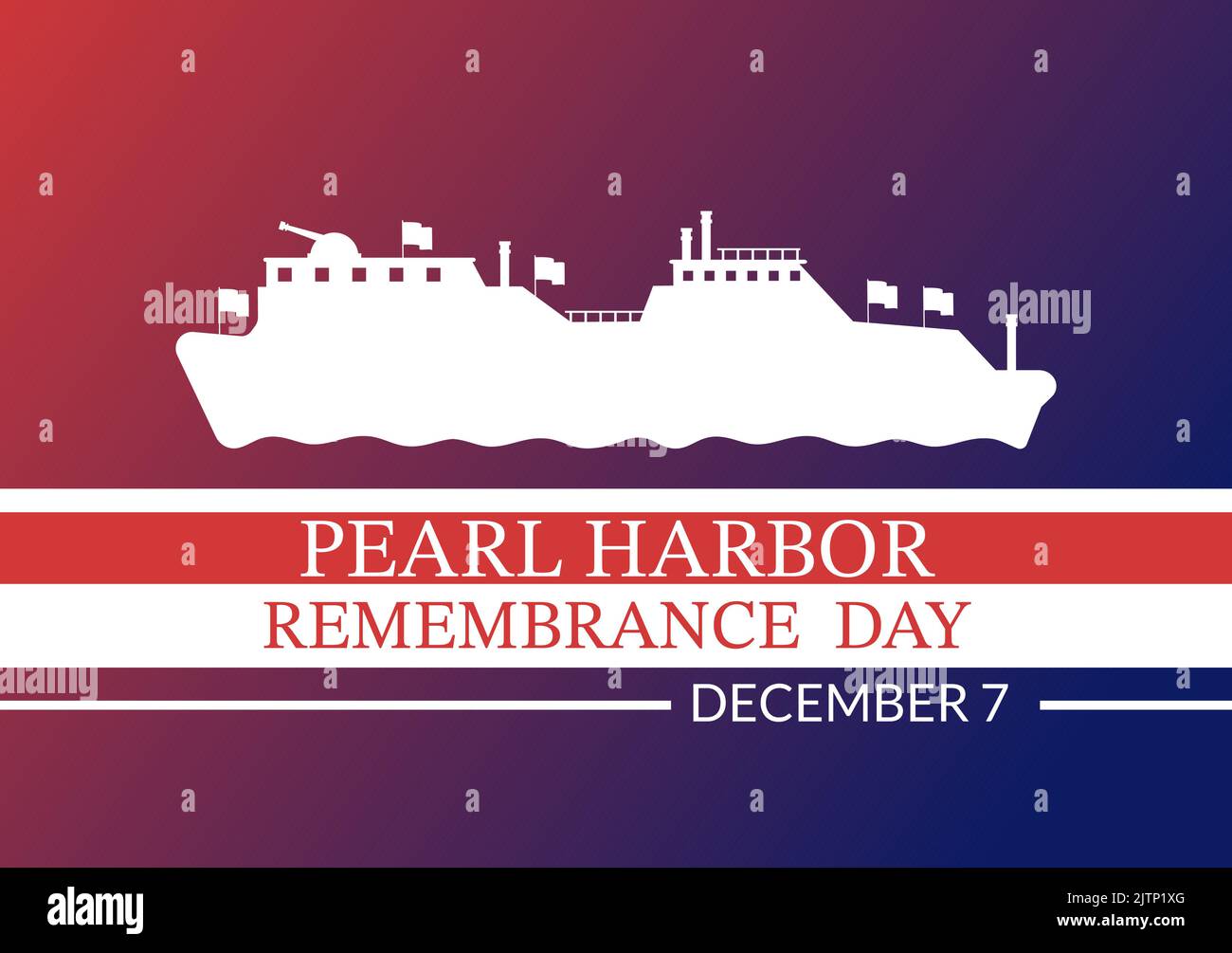 Happy Pearl Harbor Remembrance Day on December 7 Template Hand Drawn ...