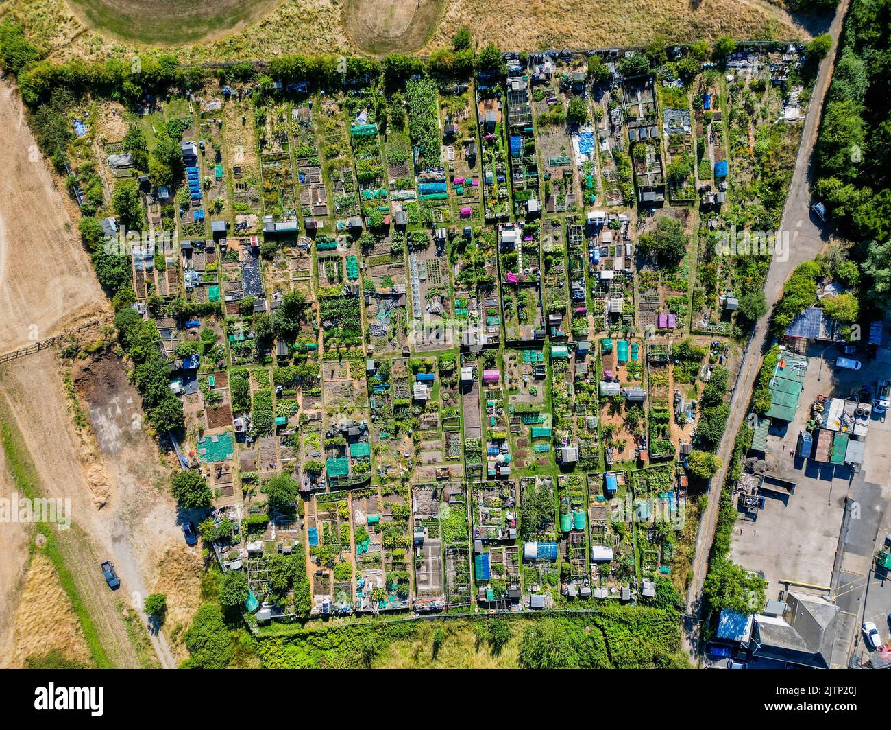 Allotment aerial hi-res stock photography and images - Alamy