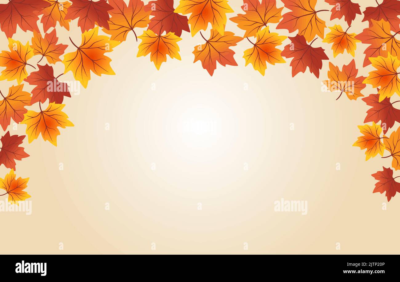 autumn background vector leaves with gradient illustration Stock Vector ...