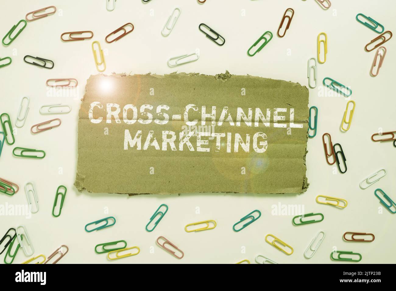 Conceptual caption Cross Channel Marketing, Business idea Engaging with ...