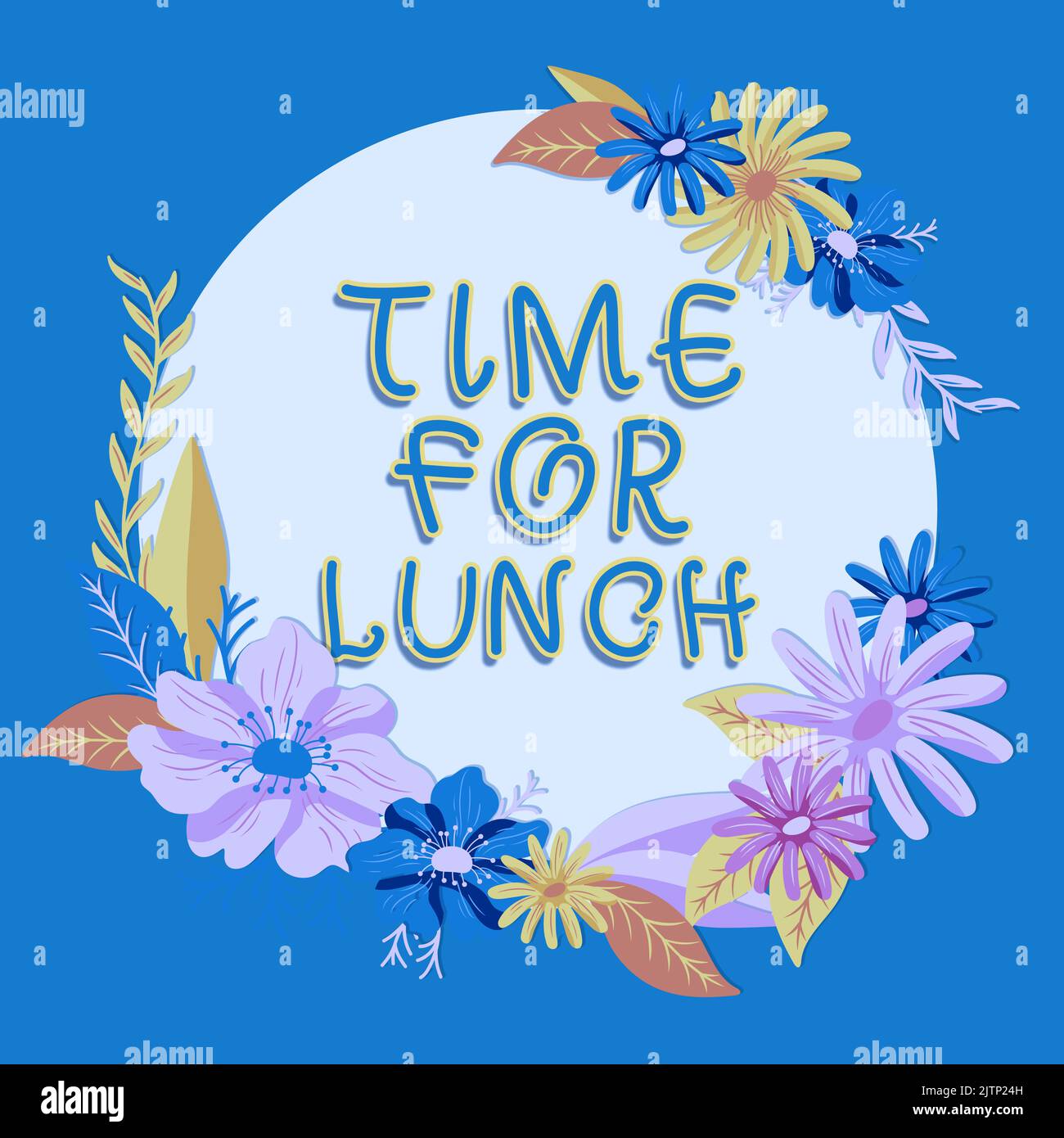 Text caption presenting Time For Lunch, Conceptual photo Moment to have ...