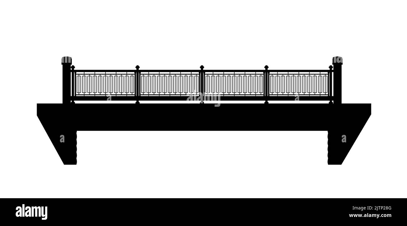 Stone Concrete Bridge Silhouette Transport Road Construction Isolated