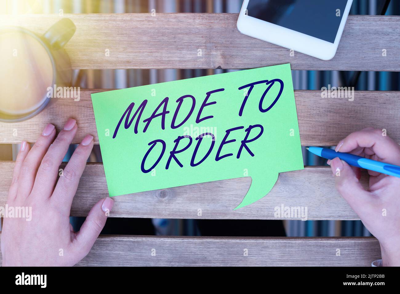 Conceptual display Made To Order, Business concept Something done ...