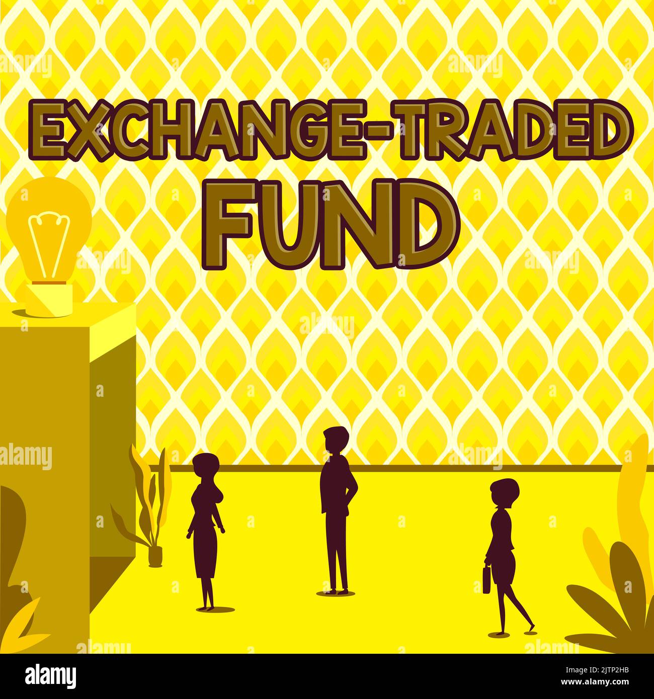 Sign displaying Exchange Traded Fund, Concept meaning Marketable ...