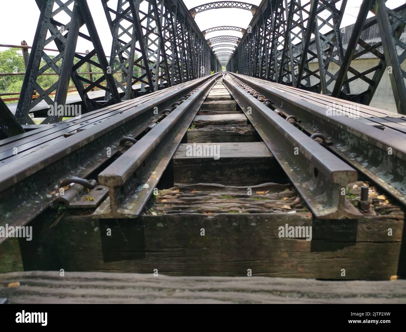 scene of an abandoned old railway track Stock Photo - Alamy