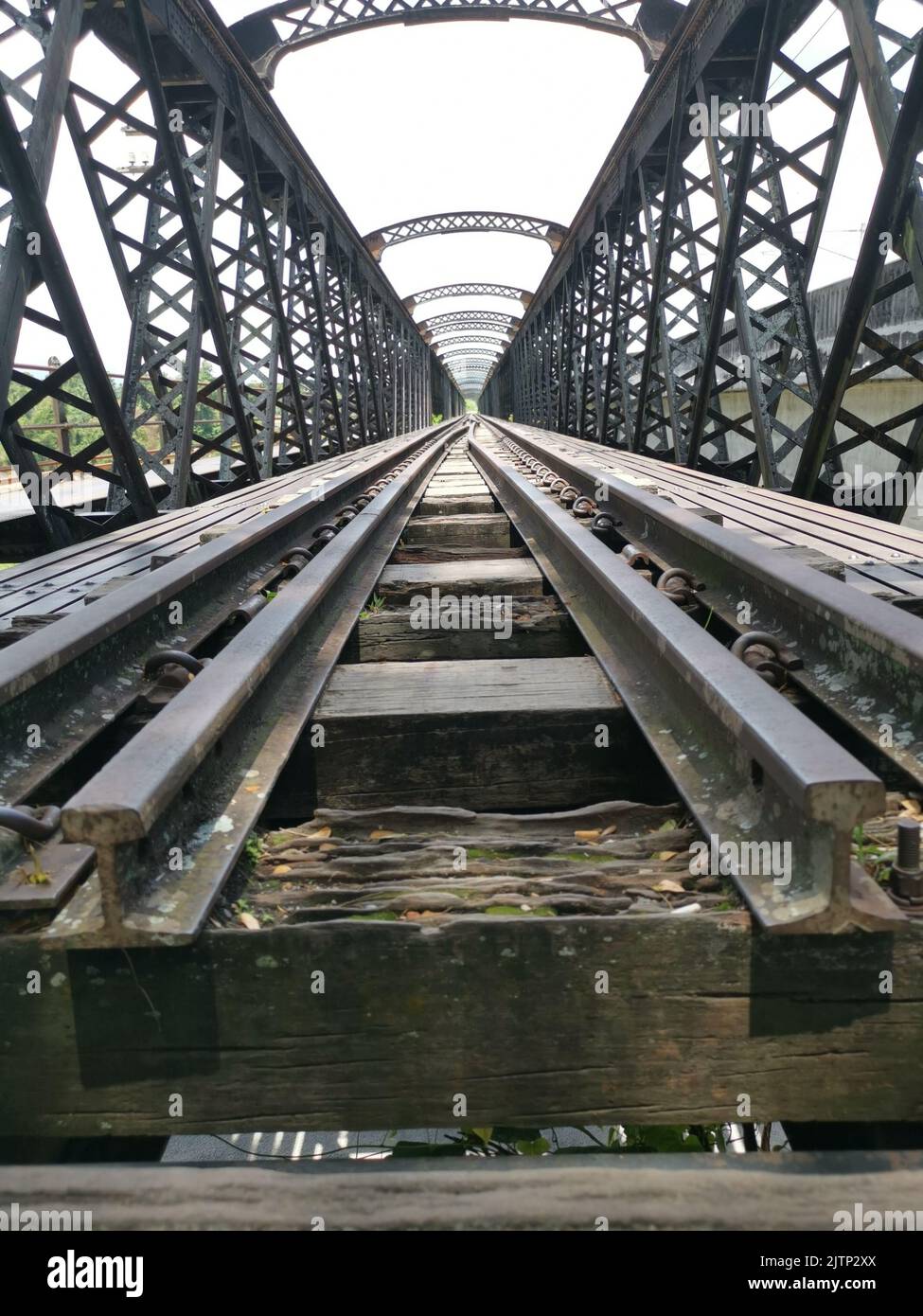 scene of an abandoned old railway track Stock Photo - Alamy