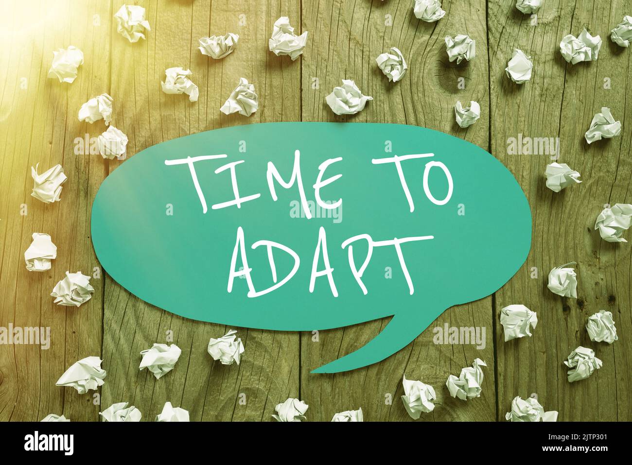 Conceptual caption Time To Adapt, Business overview Moment to adjust ...