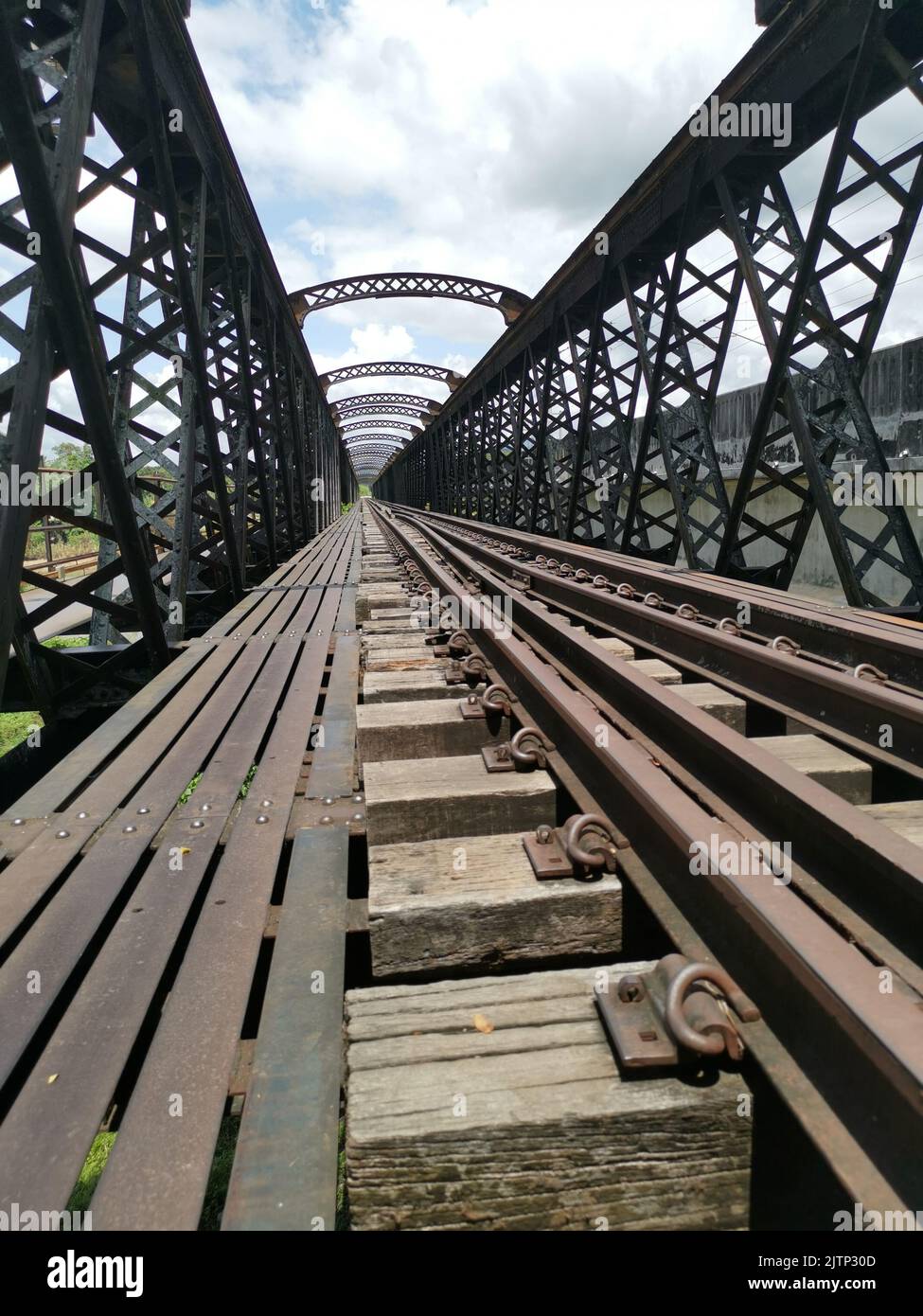 scene of an abandoned old railway track Stock Photo - Alamy