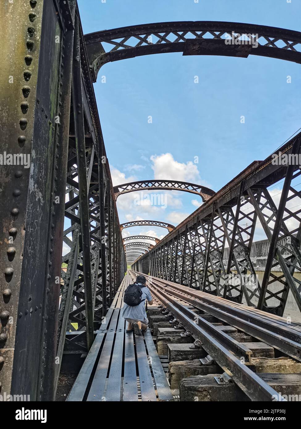 scene of an abandoned old railway track Stock Photo - Alamy