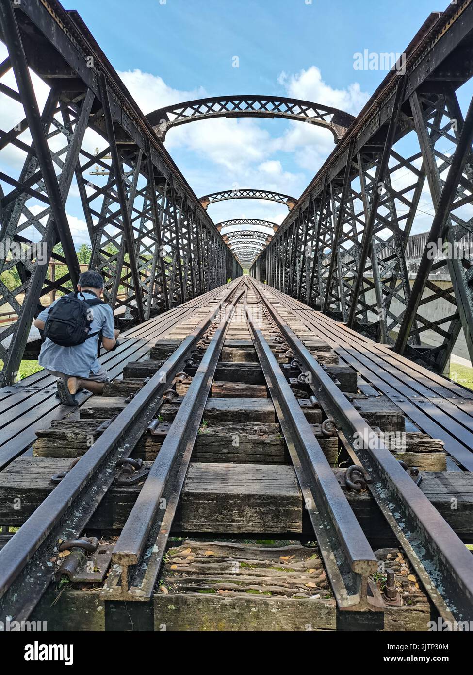 scene of an abandoned old railway track Stock Photo - Alamy
