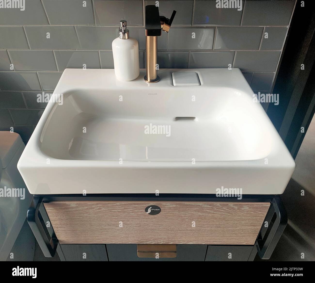 Interior design of sink.Interior design of bathroom Stock Photo - Alamy