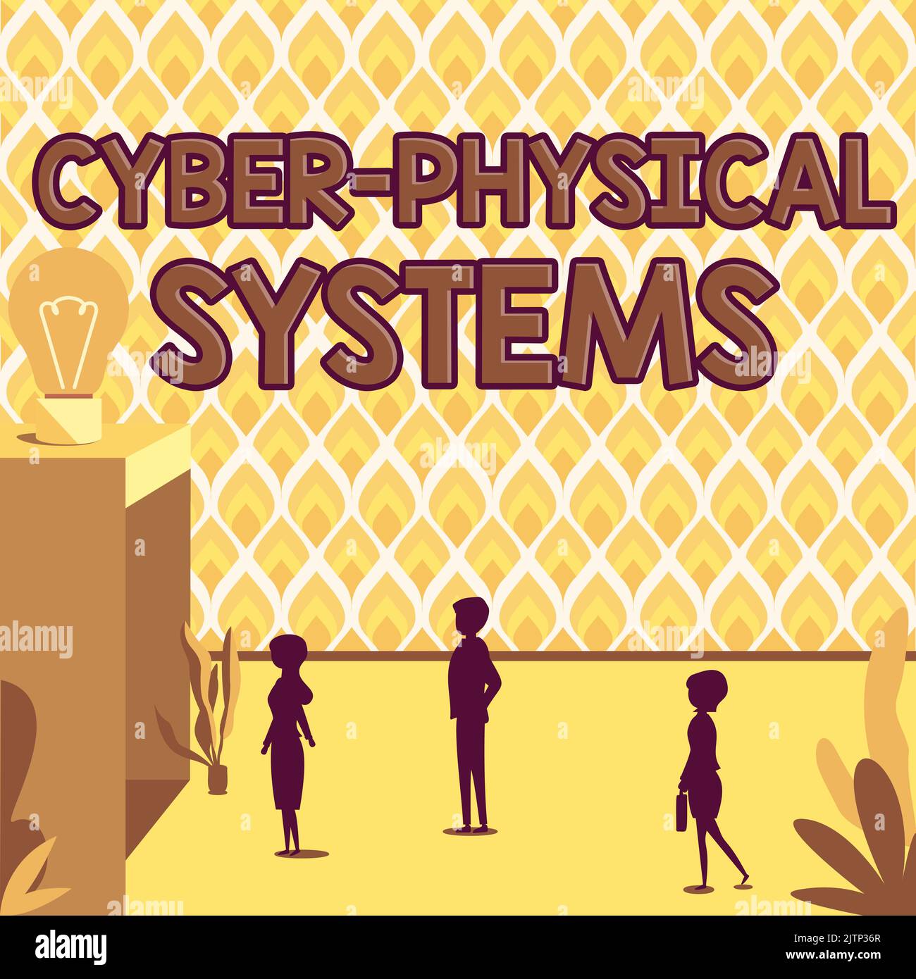 Sign displaying Cyber Physical Systems, Internet Concept Mechanism ...