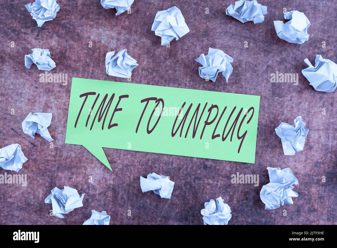 Conceptual display Time To Unplug, Concept meaning Relaxing giving up ...
