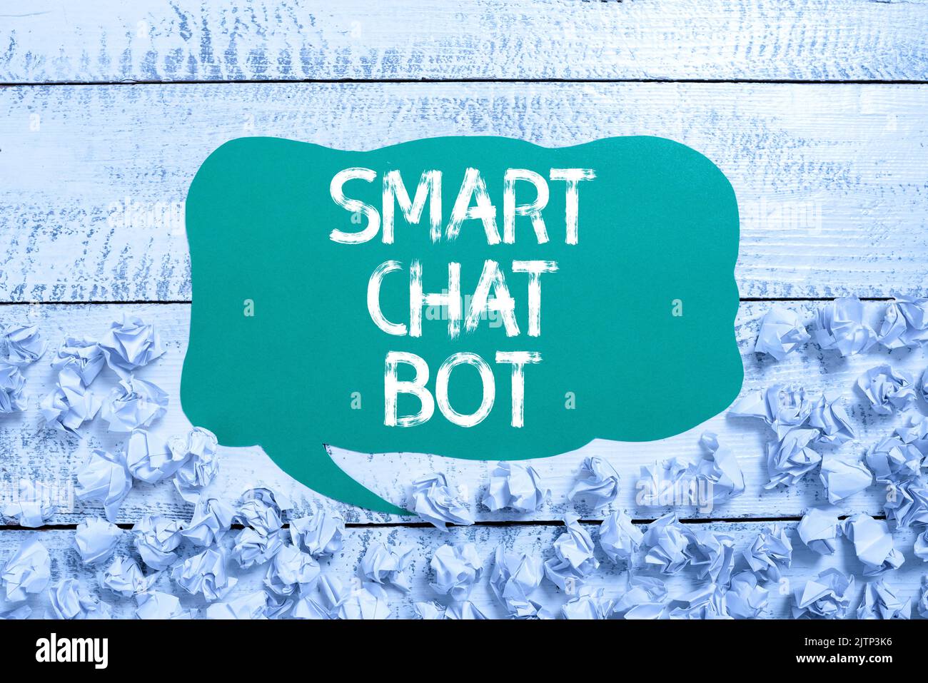 Conceptual caption Smart Chat Bot, Word Written on Artificial ...