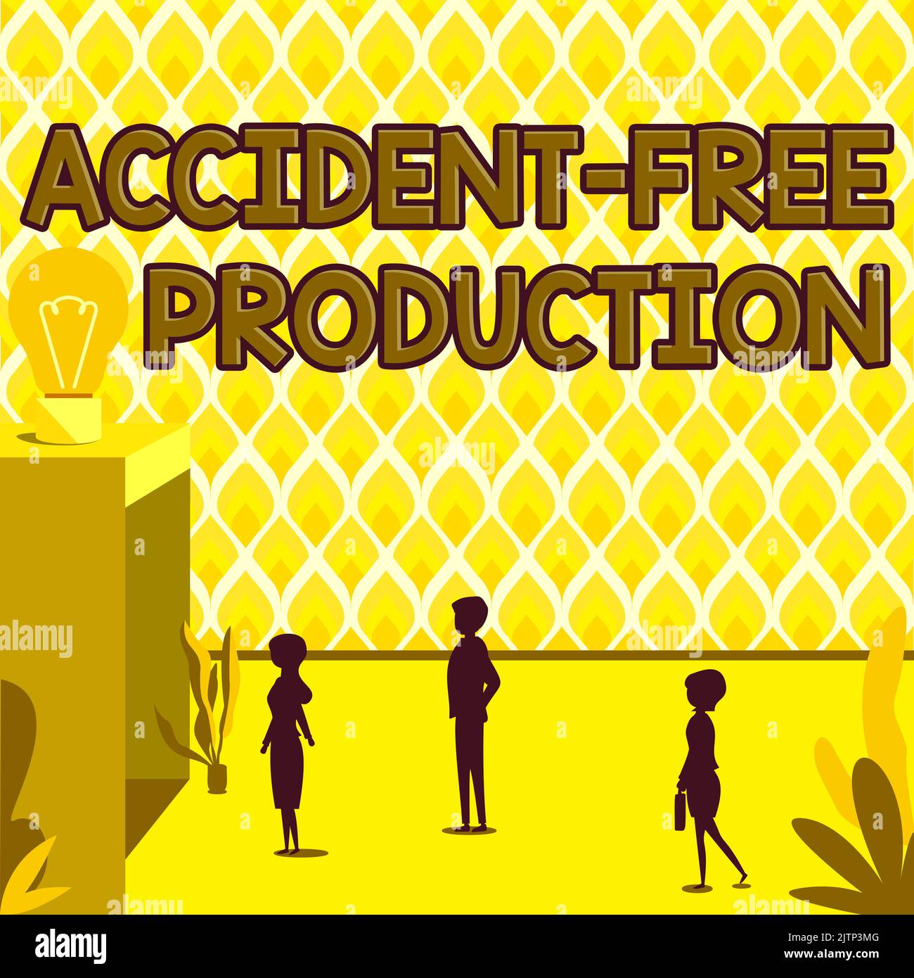 Text caption presenting Accident Free Production, Internet Concept ...
