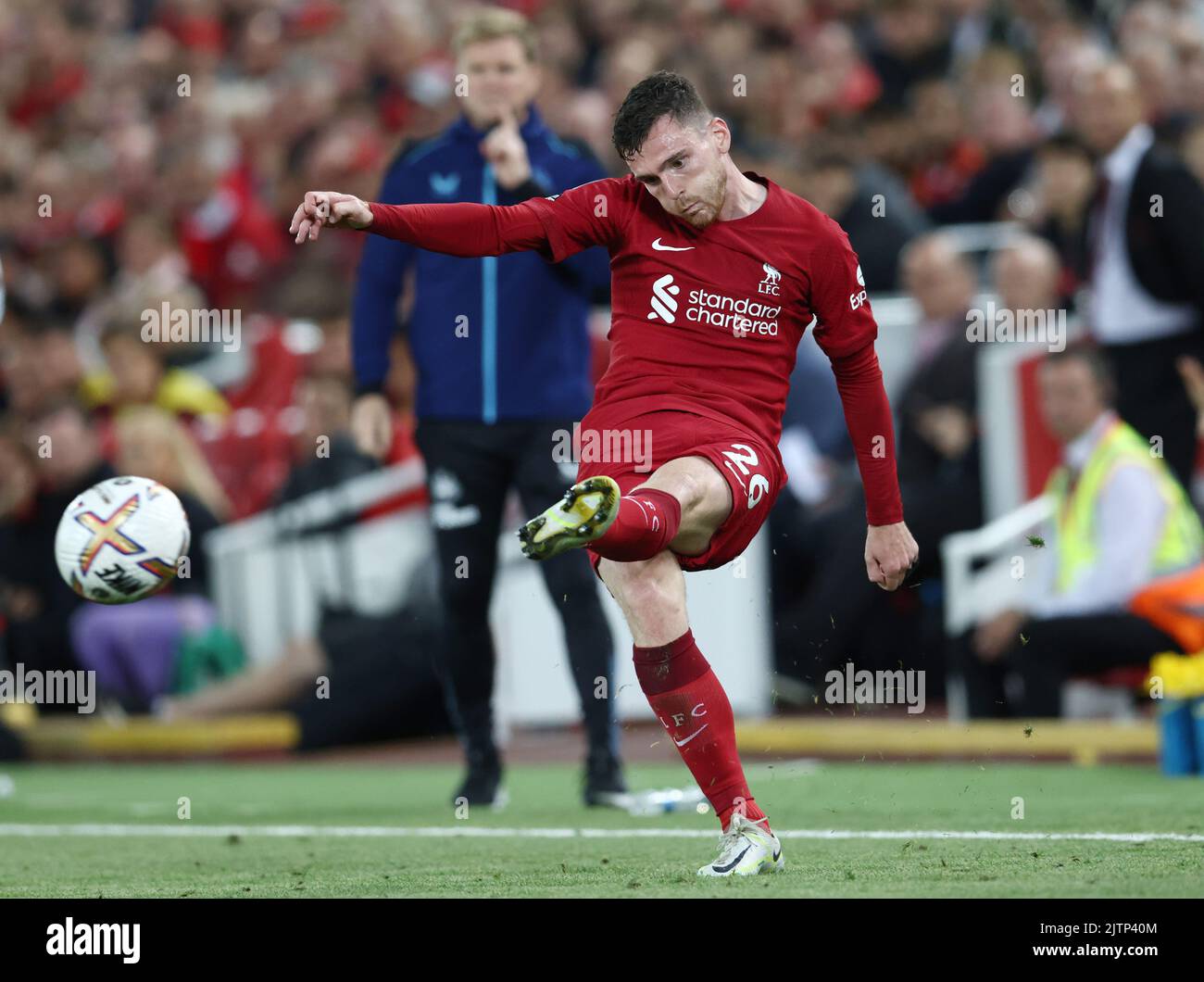 Liverpool, England, 31st August 2022. Andrew Robertson of Liverpool ...