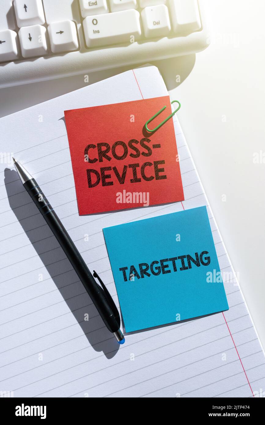 Text showing inspiration Cross Device Targeting, Internet Concept ...