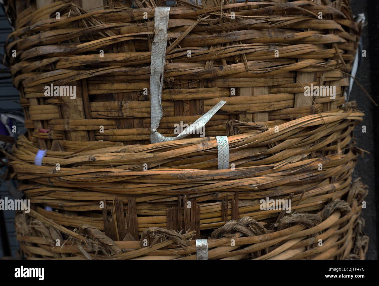 The shadow of the Bamboo basket from Thailand Stock Photo - Alamy