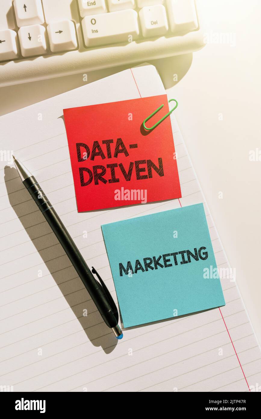 Text caption presenting Data Driven Marketing, Concept meaning Strategy ... Text caption presenting Data Driven Marketing, Concept meaning Strategy ...
