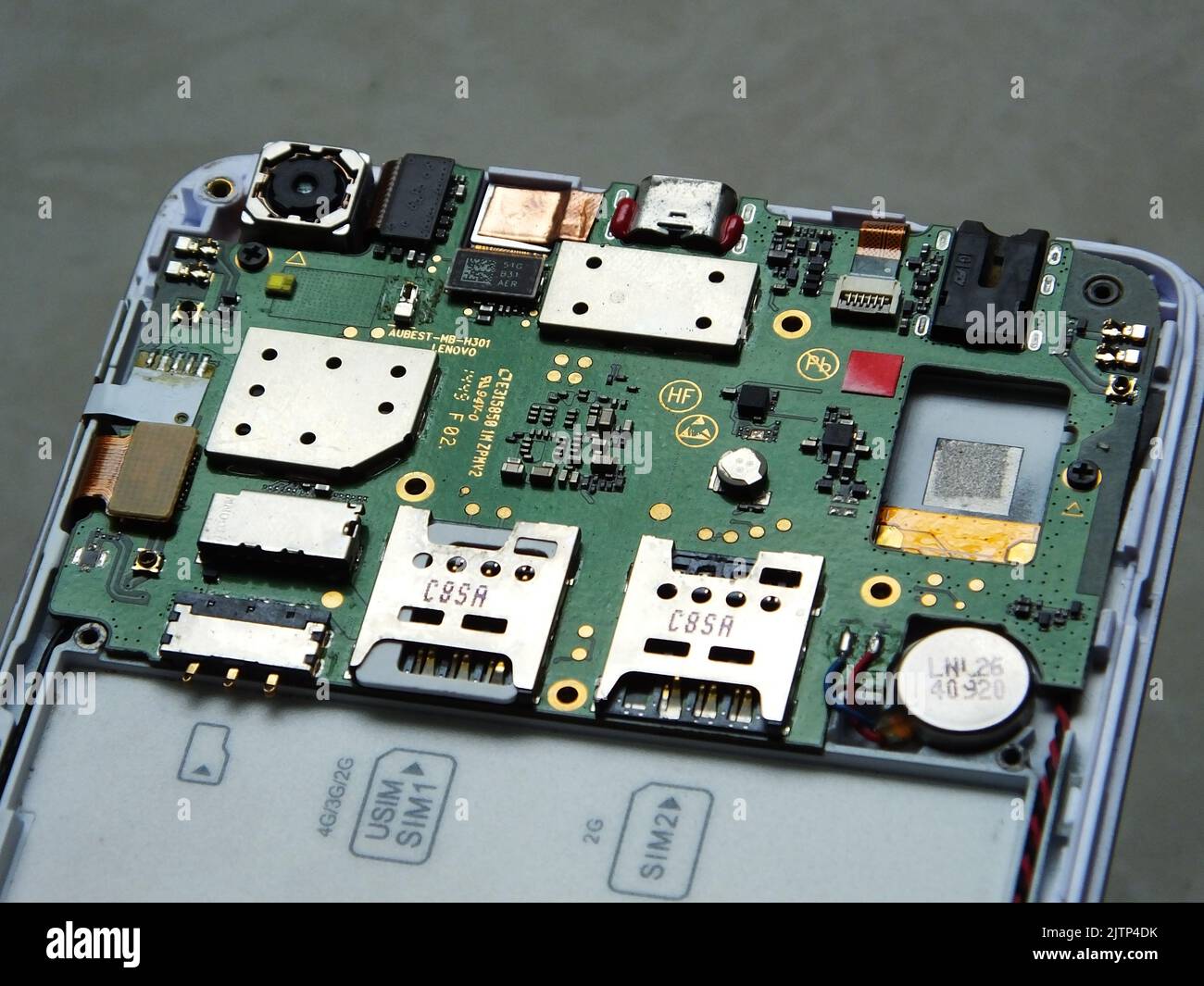 YICHANG, CHINA - AUGUST 30, 2022 - A disassembled integrated circuit of ...