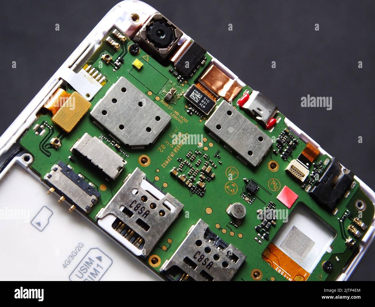 YICHANG, CHINA - AUGUST 30, 2022 - A disassembled integrated circuit of ...
