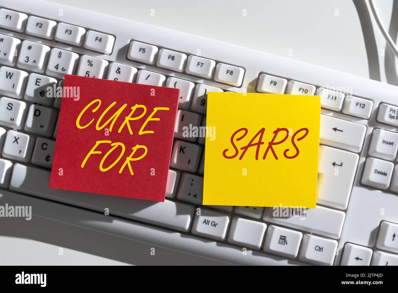 Hand writing sign Cure For Sars, Concept meaning Medical treatment over ...