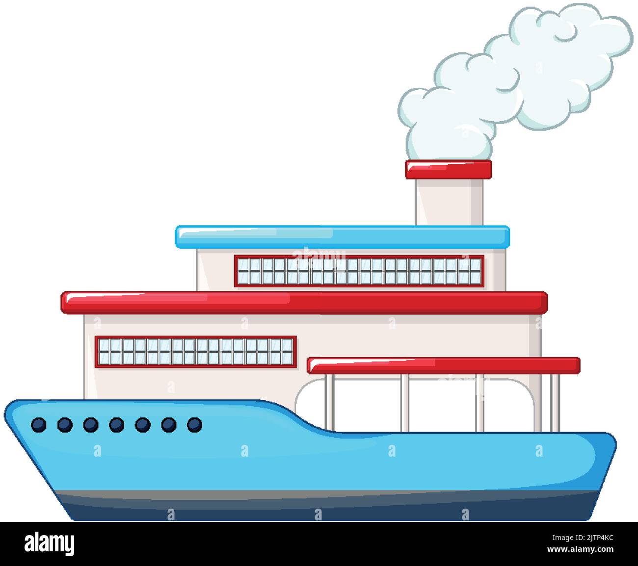 Big ship in blue color illustration Stock Vector Image & Art - Alamy
