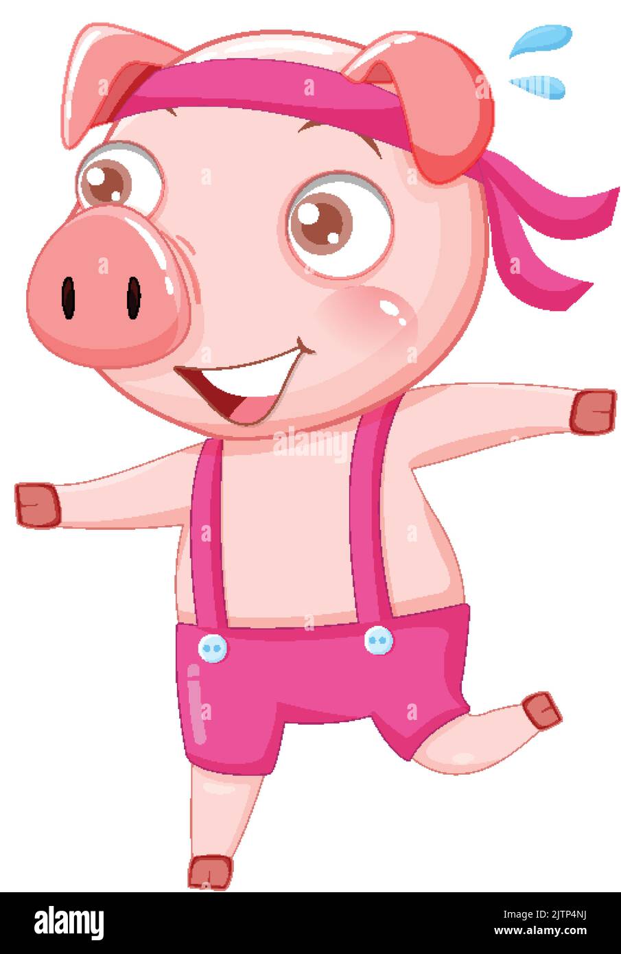 Cute pig cartoon character working out illustration Stock Vector Image ...