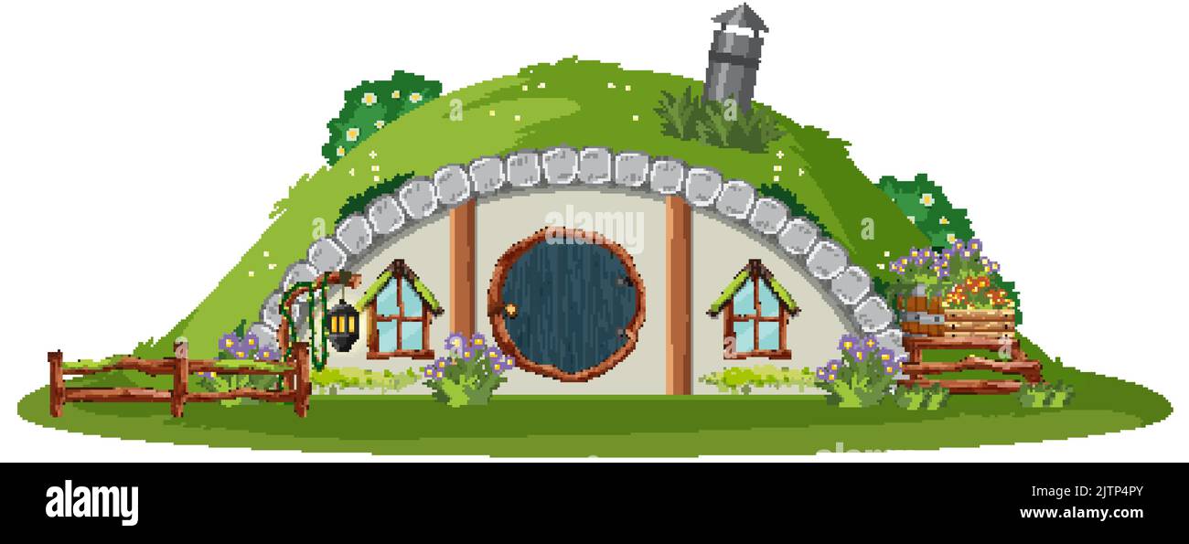 Hobbit house drawing Cut Out Stock Images & Pictures - Alamy